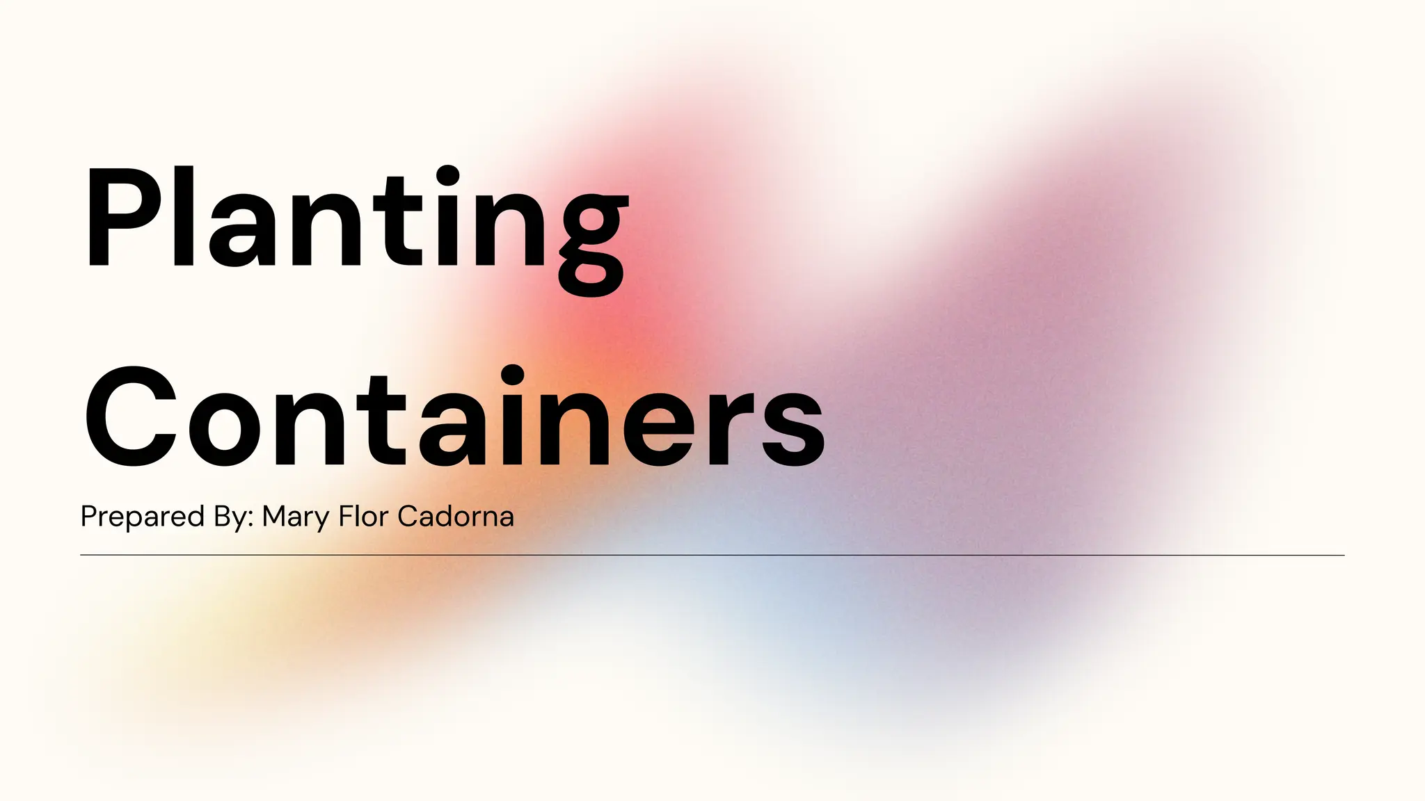 Planting Container and Planting Materials | PPT