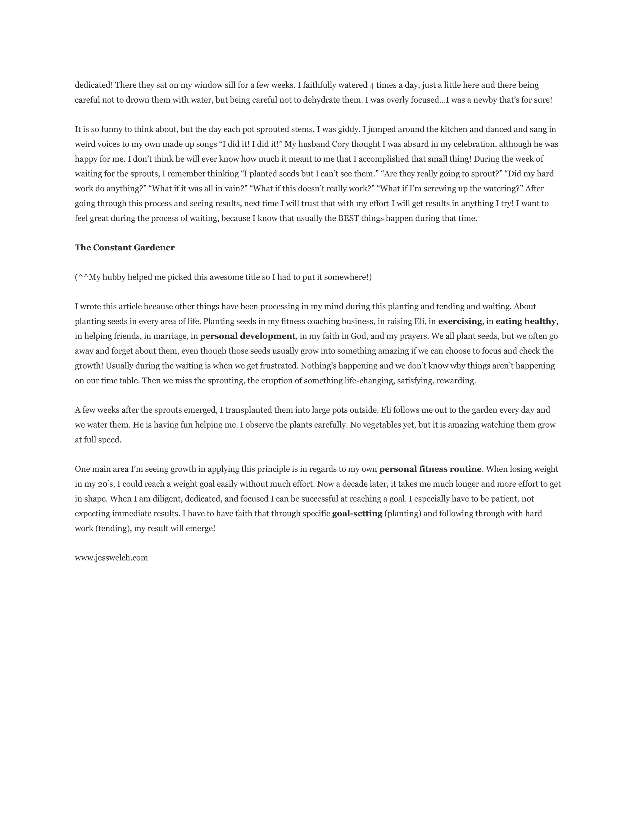 Planting seeds and other things | DOCX