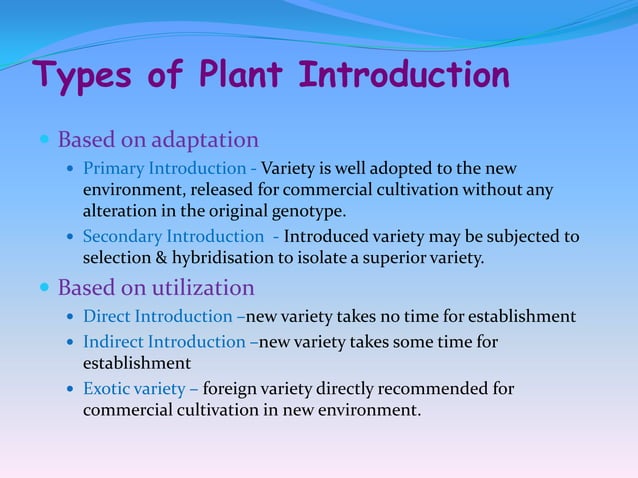 Plant introduction | PPTX
