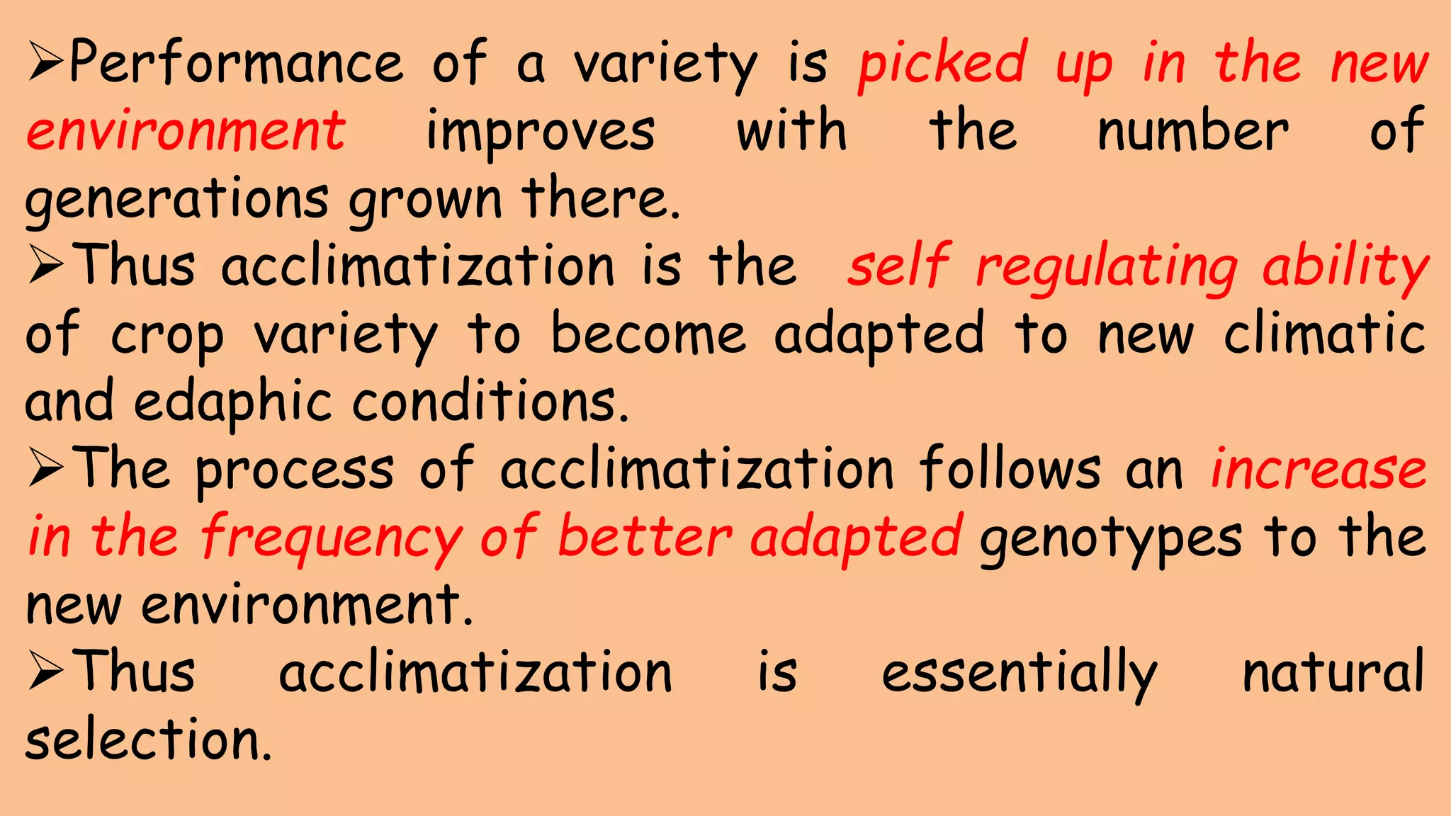 Plant introduction and acclimatization | PPTX