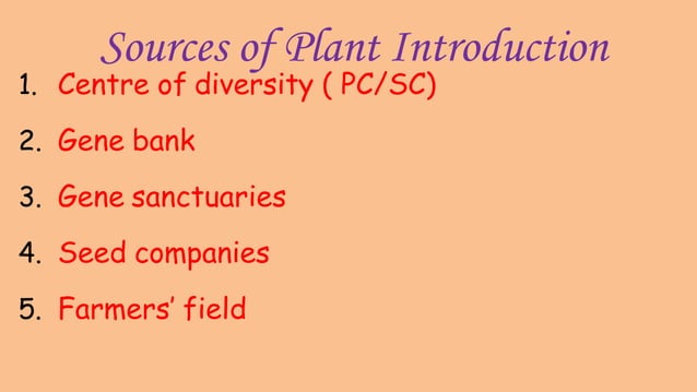 Plant introduction and acclimatization | PPTX