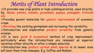 Plant introduction and acclimatization | PPTX