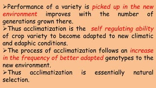 Plant introduction and acclimatization | PPTX