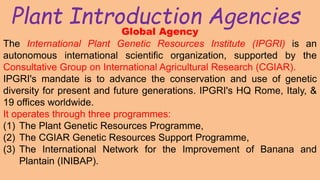 Plant introduction and acclimatization | PPTX