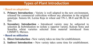Plant introduction and domestication | PPTX