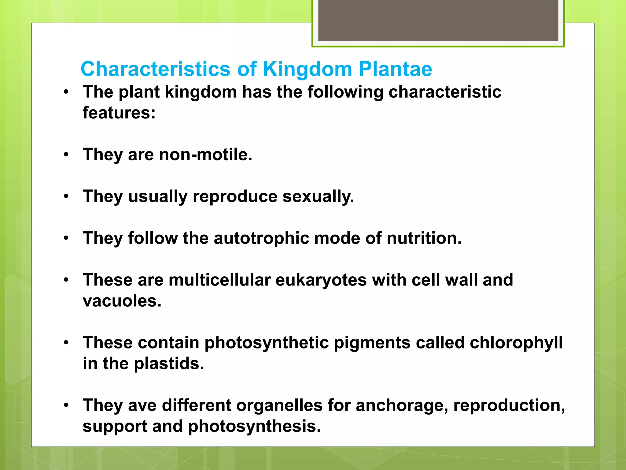 PLANT KINGDOM ( LIVE SCIENCE ) | PPTX