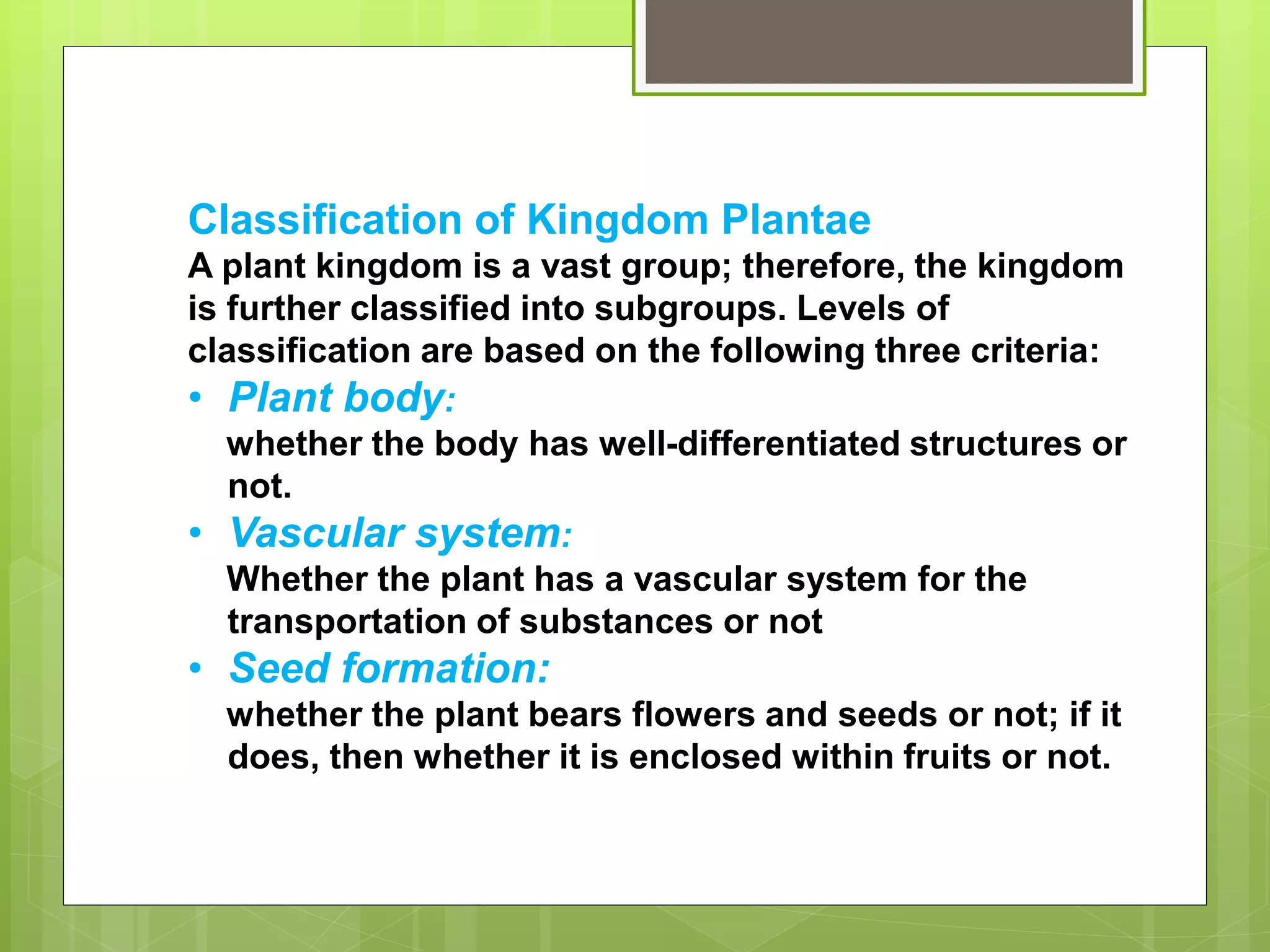 PLANT KINGDOM ( LIVE SCIENCE ) | PPTX