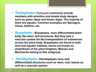 PLANT KINGDOM ( LIVE SCIENCE ) | PPTX