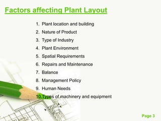 Plant layout | PPTX
