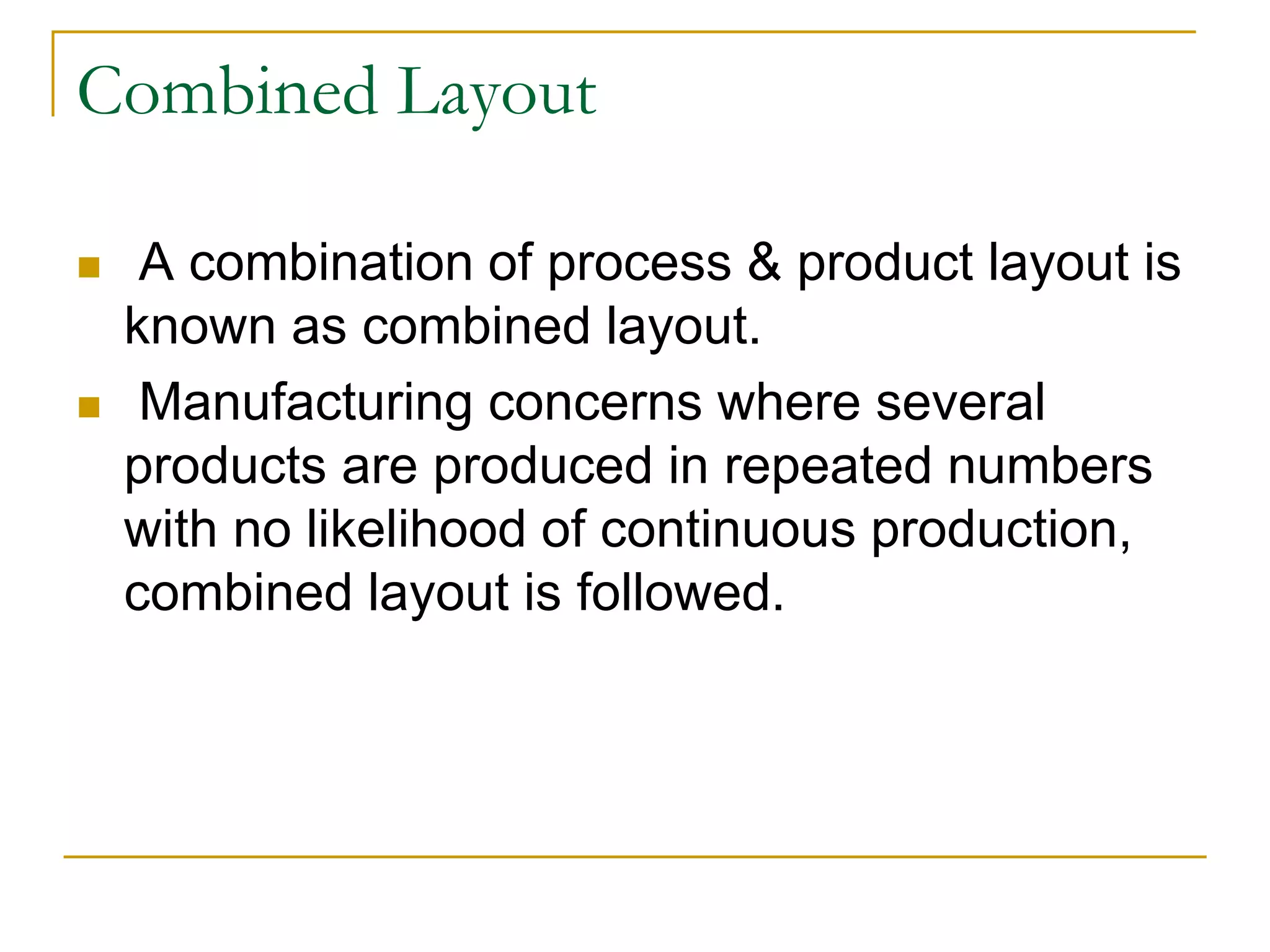 Plant layout Production Management | PPT