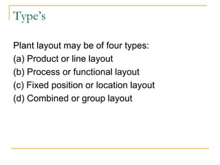 Plant layout Production Management | PPT | Manufacturing Industry ...