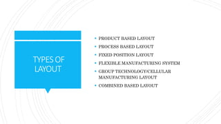 Plant layout | PPTX | Business | Business and Finance