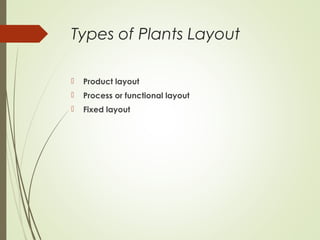 Plant Layout | PPT