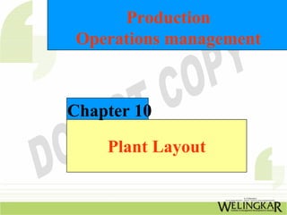 Plant layout in production and Material Management | PPT