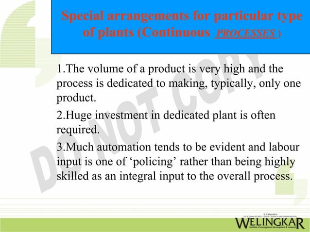 Plant layout in production and Material Management | PPT