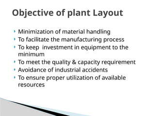 PLANT LAYOUT.pptx about plant layout that what is plant layout | PPT
