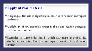 Plant layout and factors affecting plant layout | PPTX
