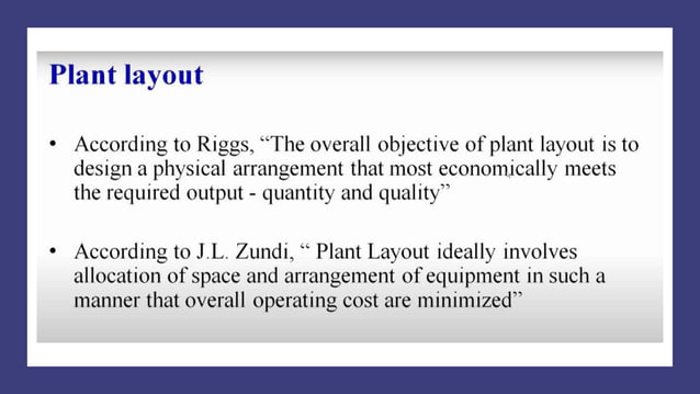 Plant layout and factors affecting plant layout | PPTX