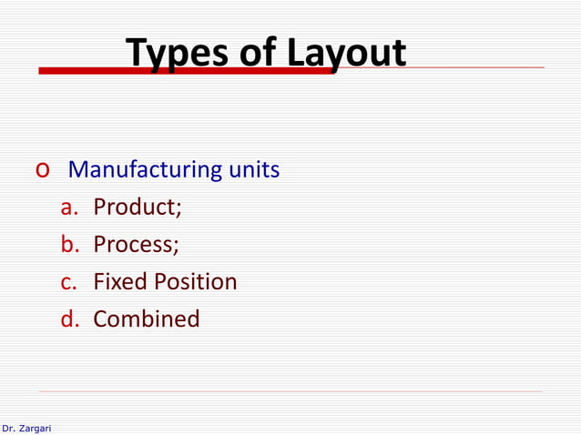 Plant layout and its types | PPT | Manufacturing Industry | Industries