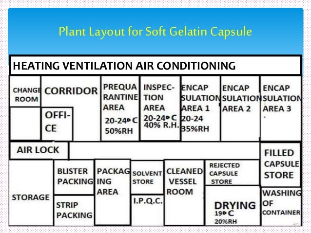 Plant layout of capsules industrial pharmacy