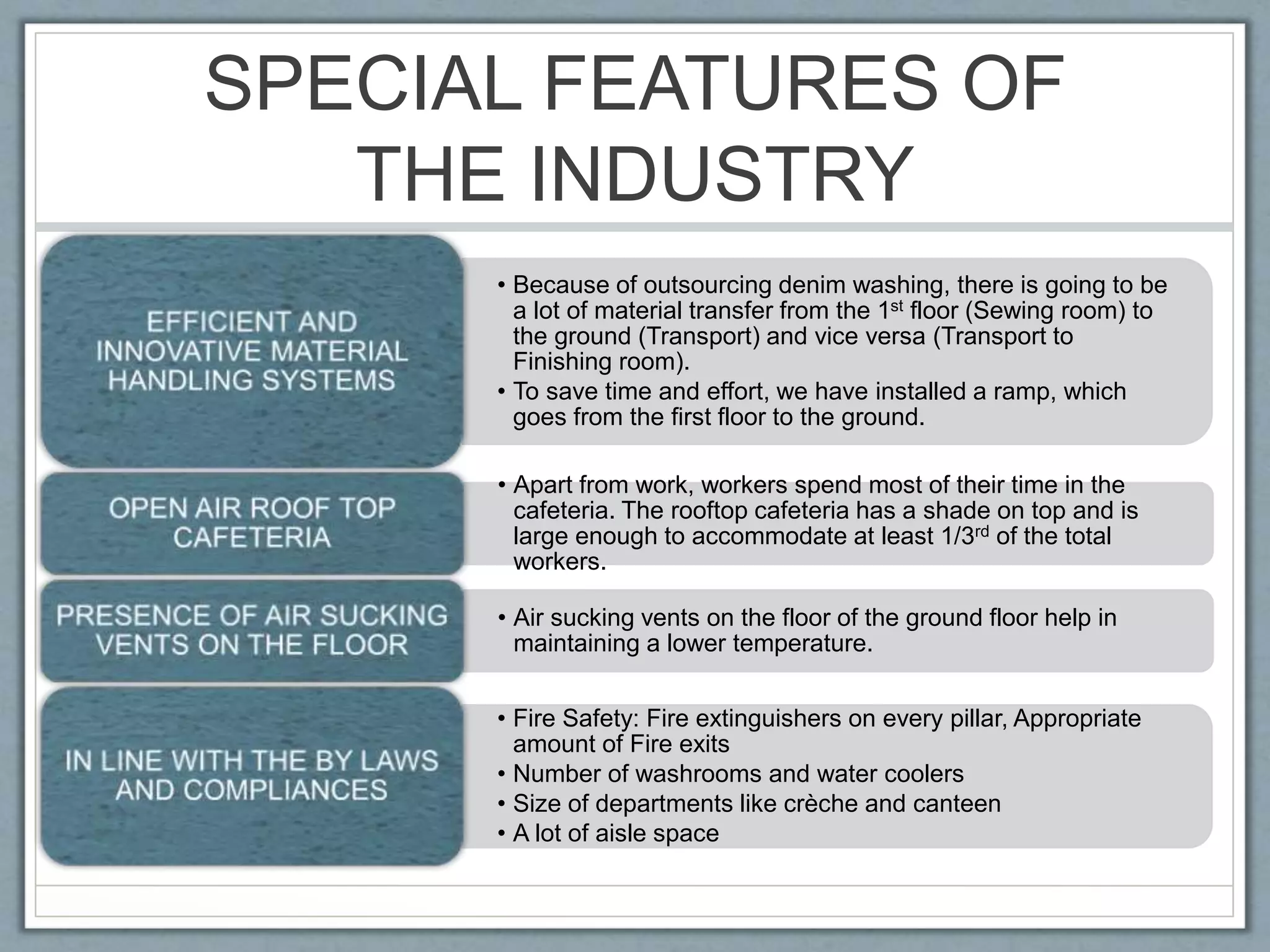 Plant layout of denim jeans manufacturing unit | PPTX