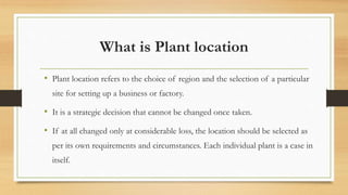 Plant location | PPTX