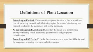 Plant location | PPTX
