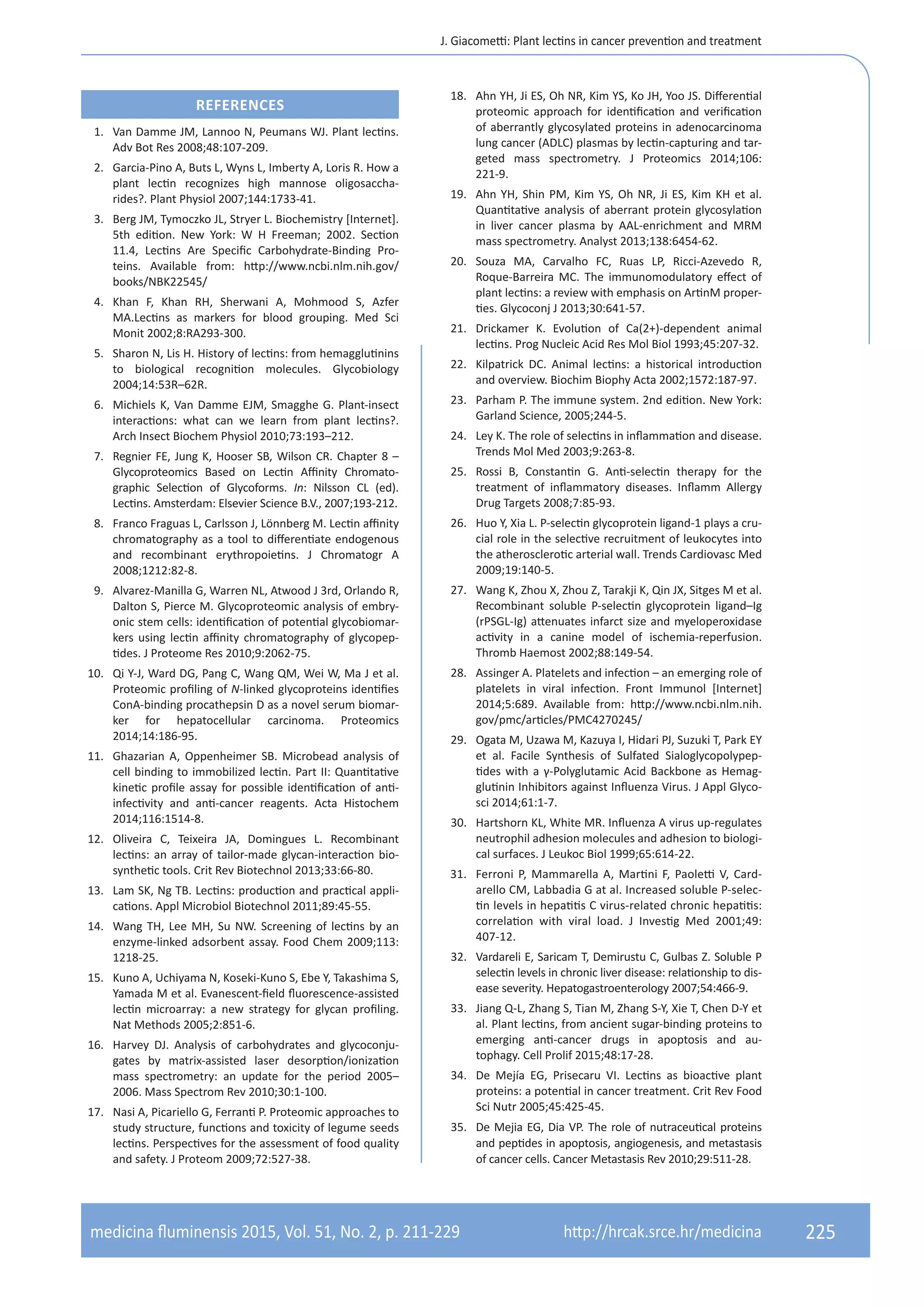 Plant lectins in cancer prevention and treatment | PDF