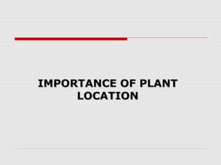 Plant location | PPT
