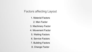 Plant location & layout design | PPTX