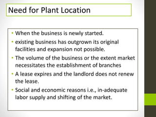 Plant location | PPTX