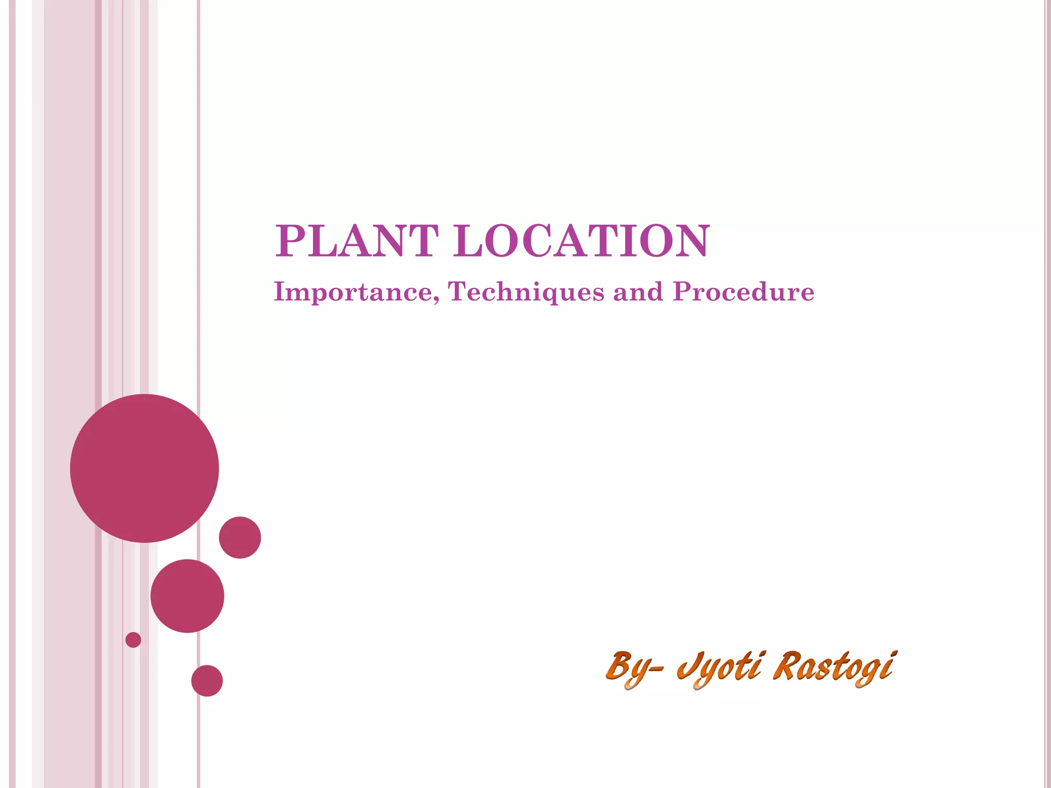 Plant location | PDF