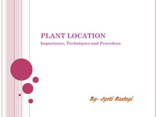 Plant location | PPT