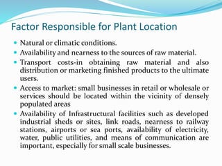 Plant location and Layout | PPTX