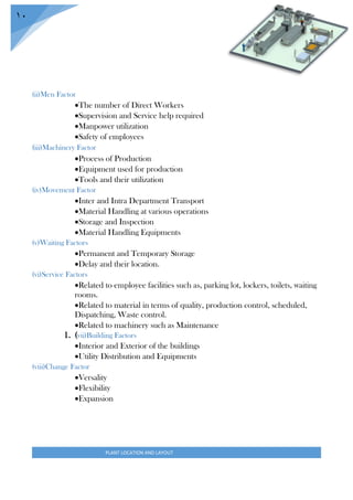 Plant location and layout | PDF