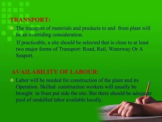 Plant location and lay out planning | PPTX
