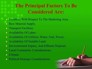 Plant location and lay out planning | PPT