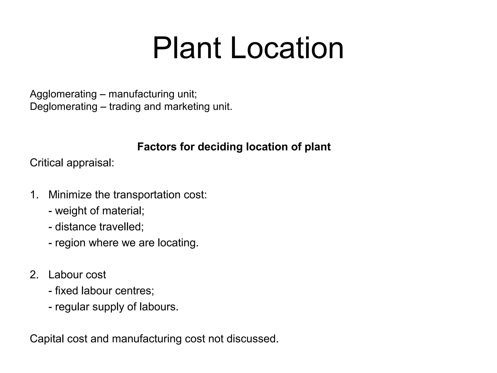 Plant location and_site_selection | PPT