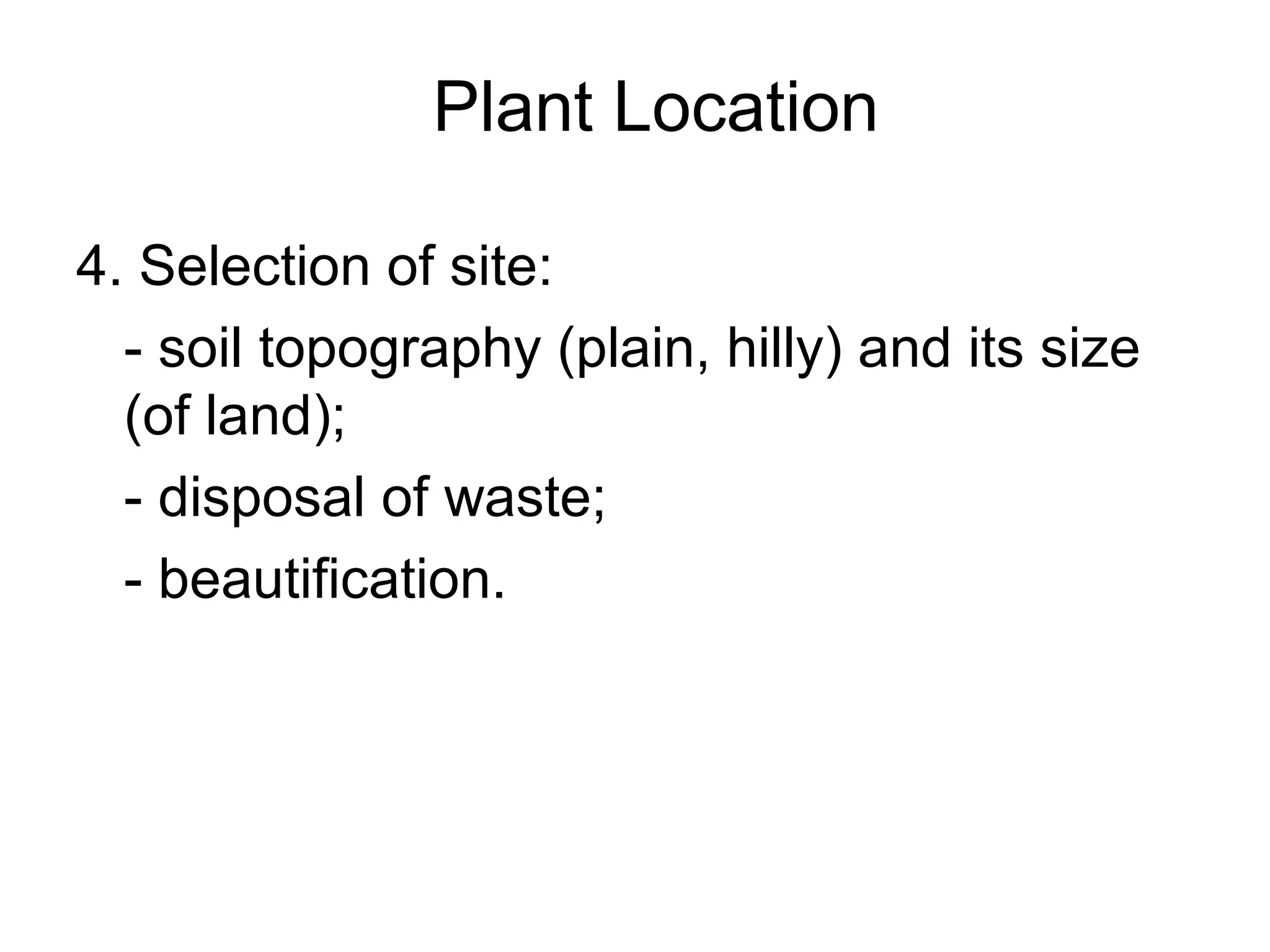 Plant location and_site_selection | PPT