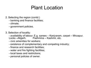 Plant location and_site_selection | PPT