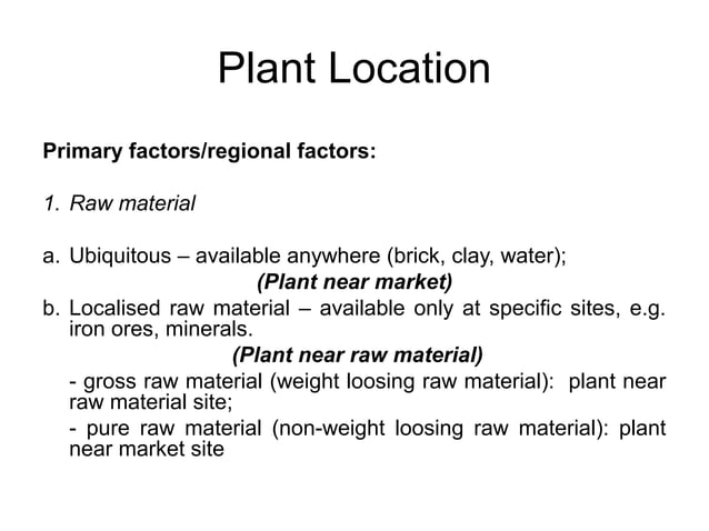 Plant location and_site_selection | PPT