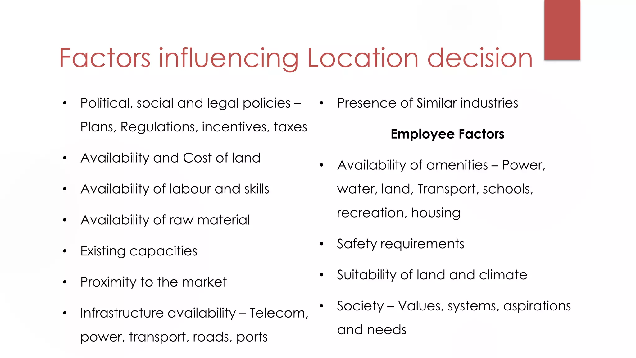 Plant location & layout | PPTX