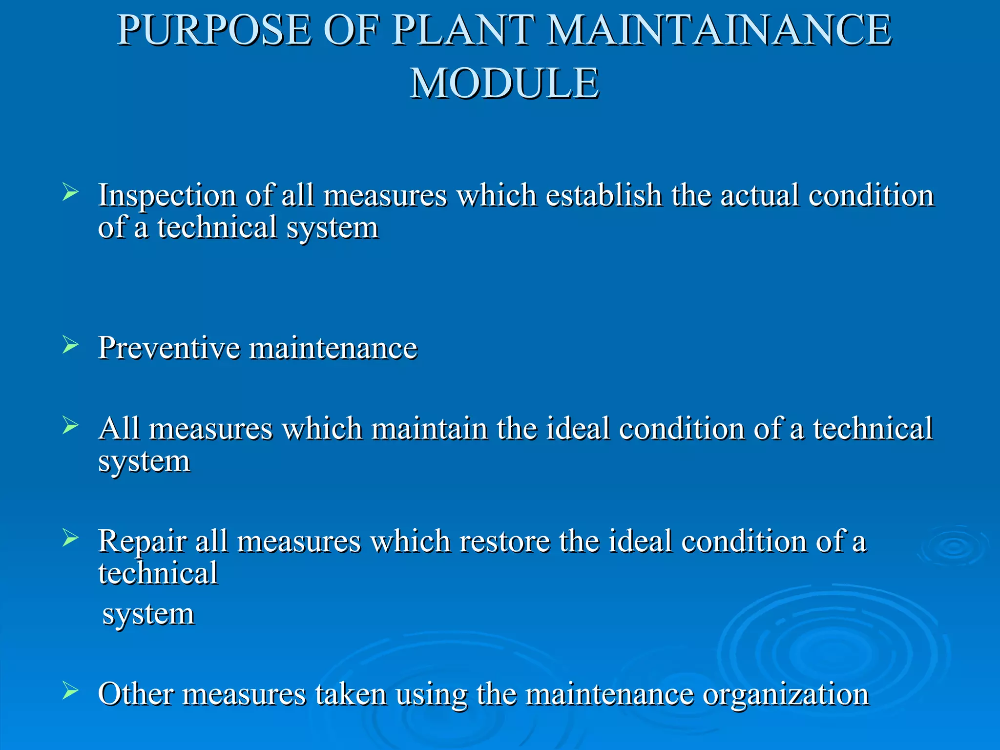Plant maintance module1 | PPT