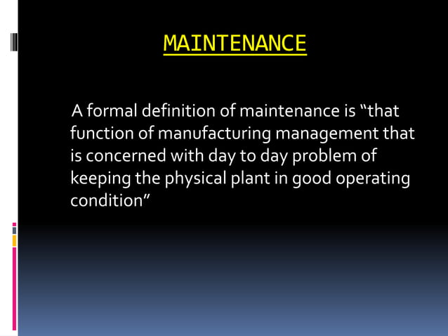 Plant maintenance basics | PPSX