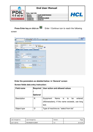 SAP Plant Maintenance Training Material | www.sapdocs.info