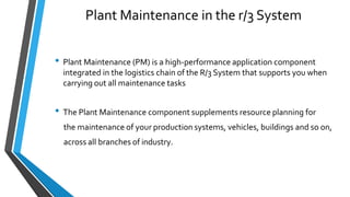 Plant Maintenance Overview.pptx | Business | Business and Finance
