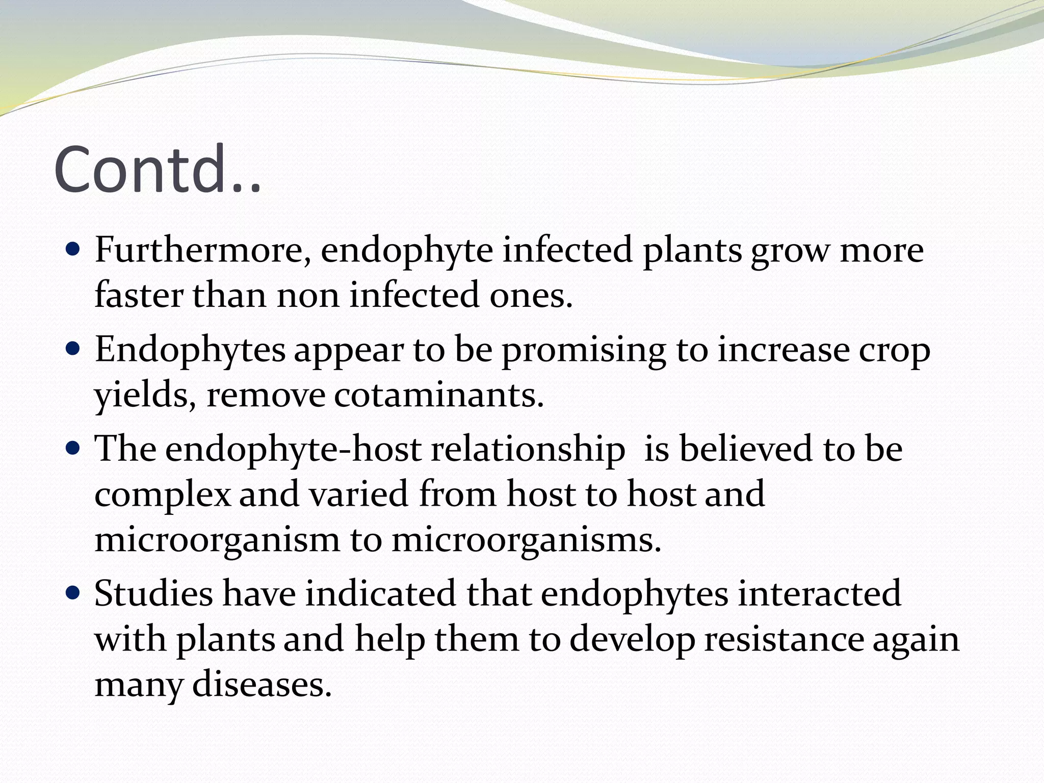 The interaction among endophytes. | PPTX