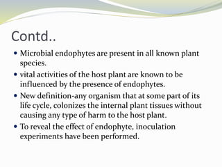 The interaction among endophytes. | PPTX