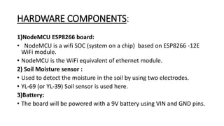 Plant monitoring System using Telegram Bot | PPT