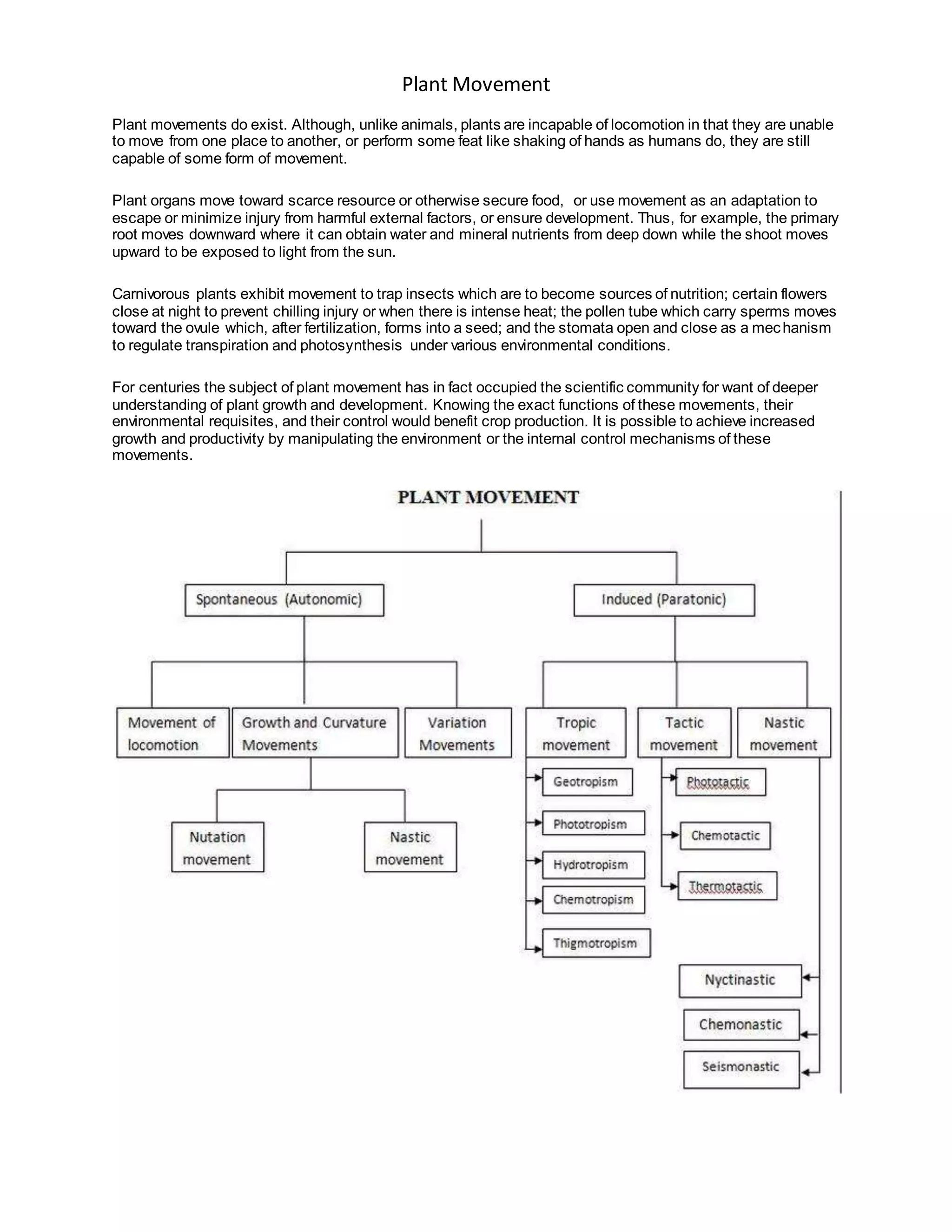 Plant movement | DOCX